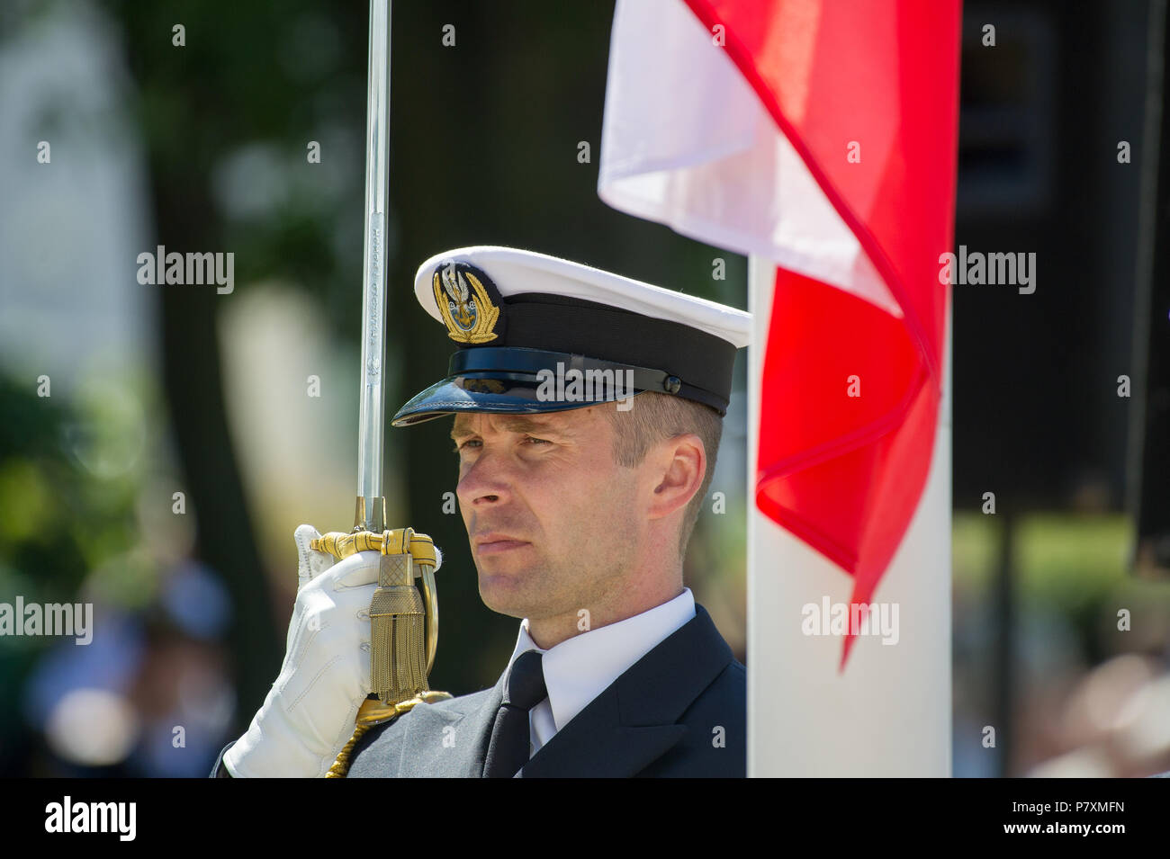 Polish Navy Honour Guard unit during the celebration of 100th ...