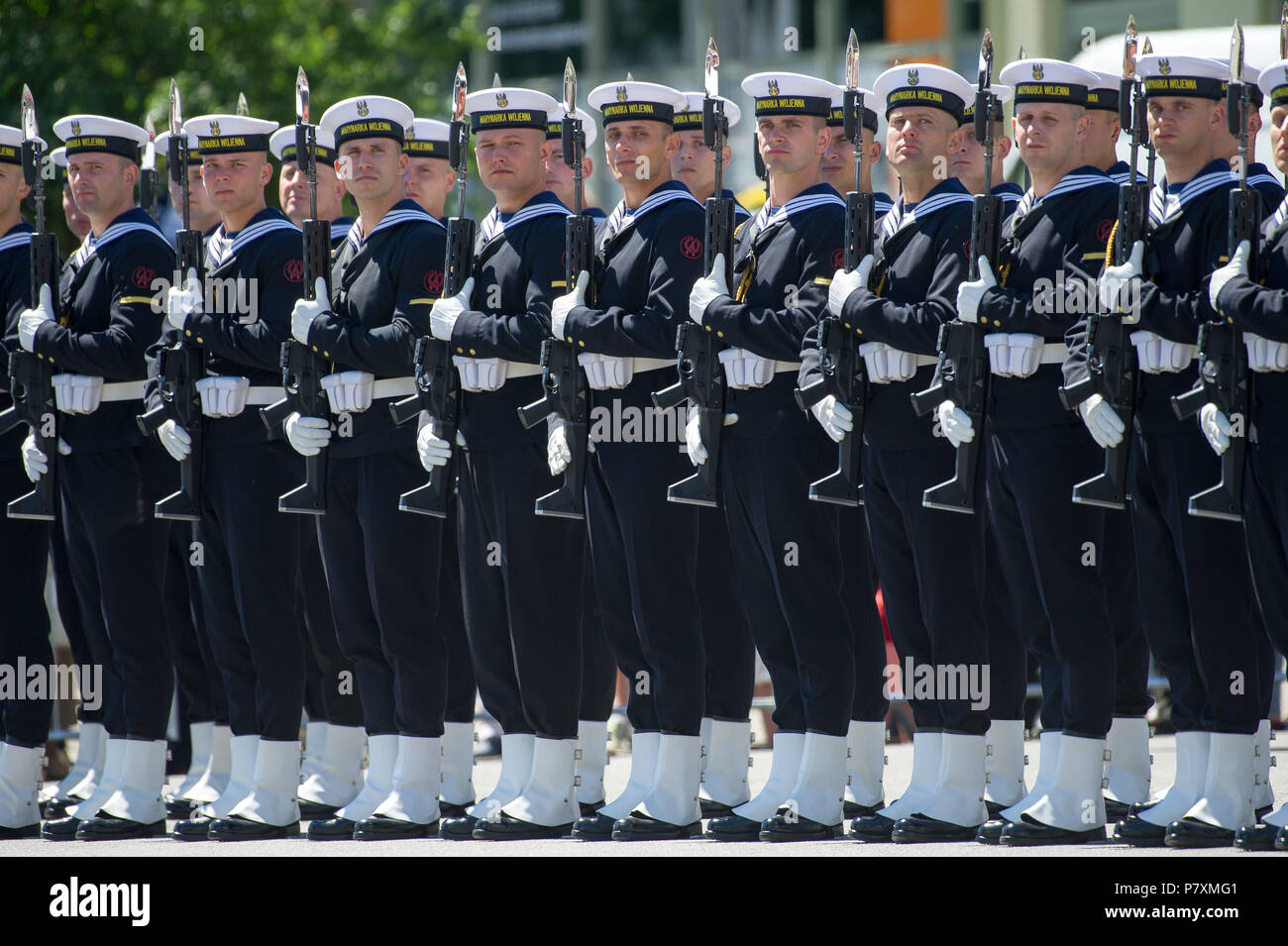 Polish Navy Honour Guard unit during the celebration of 100th ...
