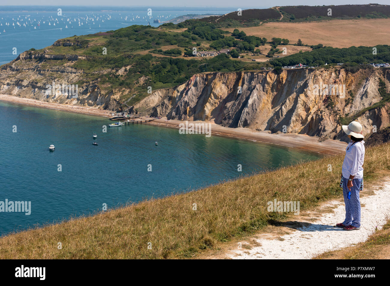 alum bay, isle of wight, England, uk Stock Photo - Alamy