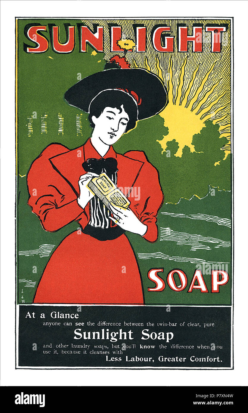 Sunlight soap advert hi-res stock photography and images - Alamy