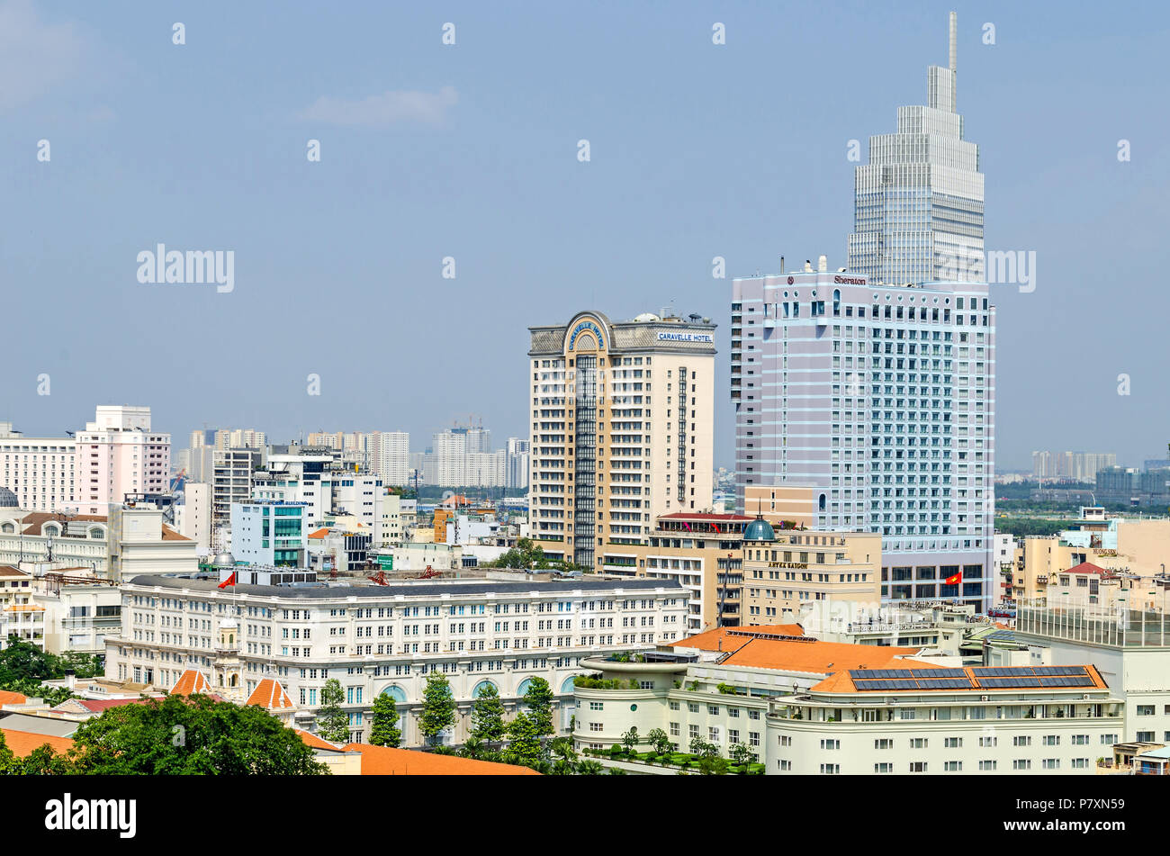 Ho Chi Minh City, Vietnam - 4 April, 2018: View of the fast growing and ...