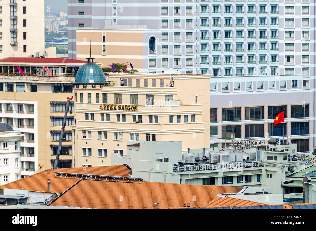 Ho Chi Minh City, Vietnam - 4 April, 2018: View of the fast growing and ...