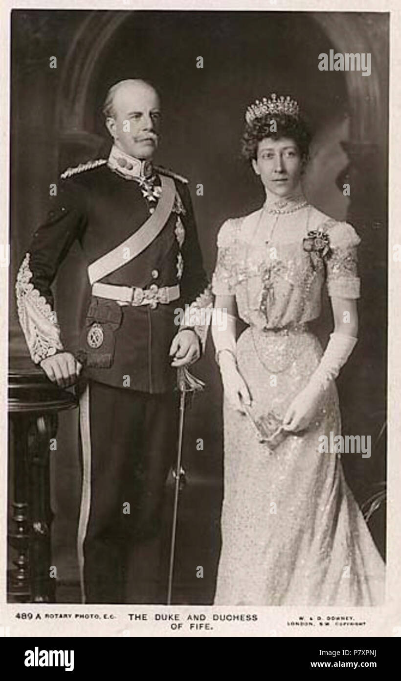 English: The Duke and Duchess of Fife . circa 1911 138 Duke Duchess ...