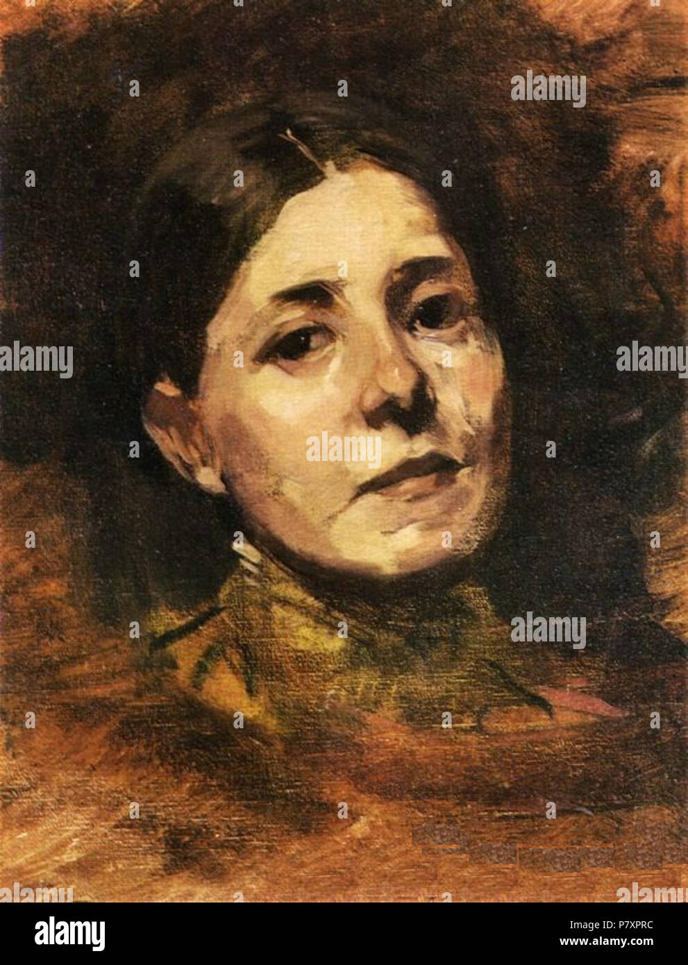 English: Elizabeth Booth . circa 1885 138 Duveneck boott Stock Photo ...