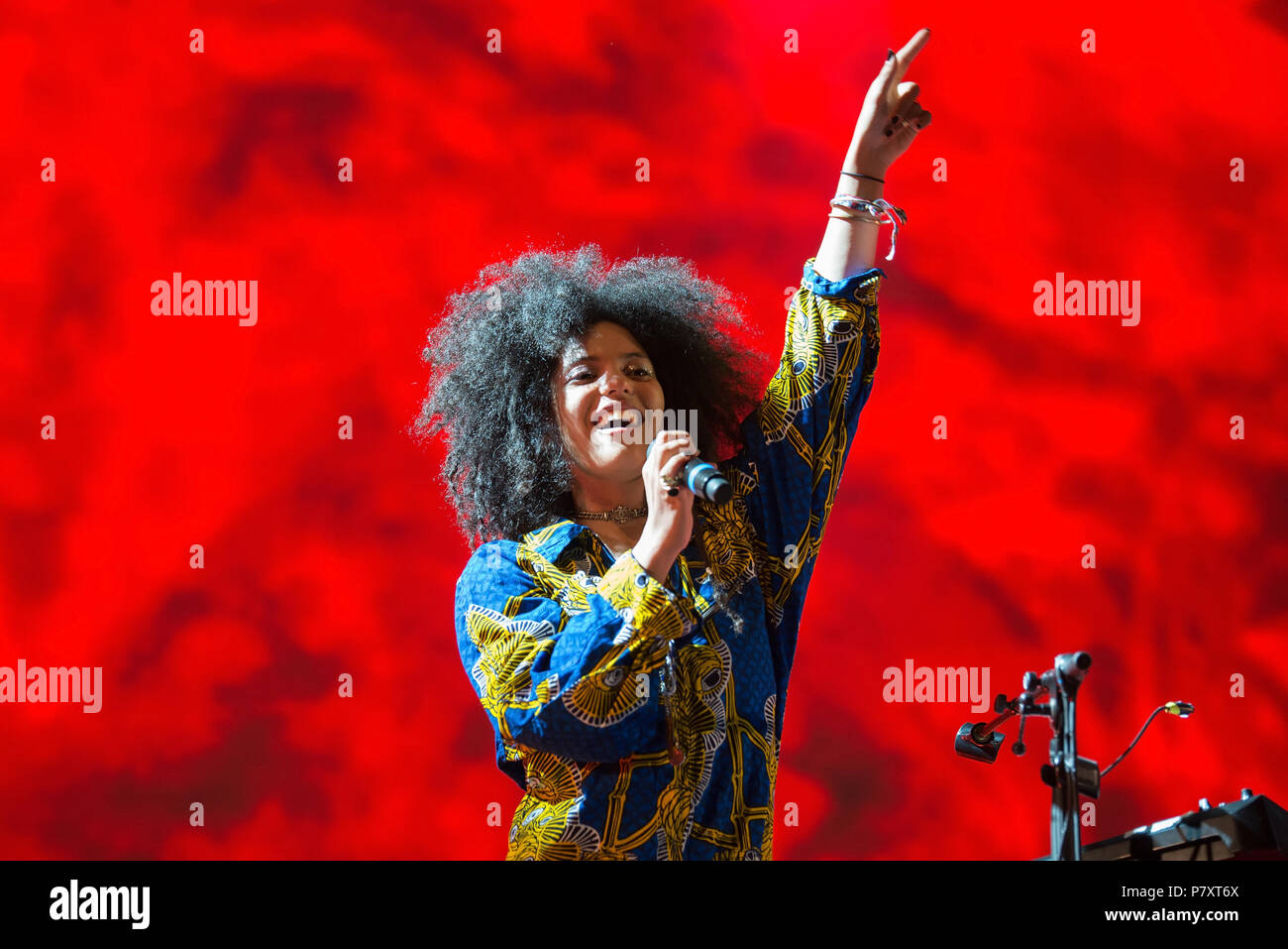 BARCELONA - JUN 1: Ibeyi (band) perform in a concert at Primavera Sound ...