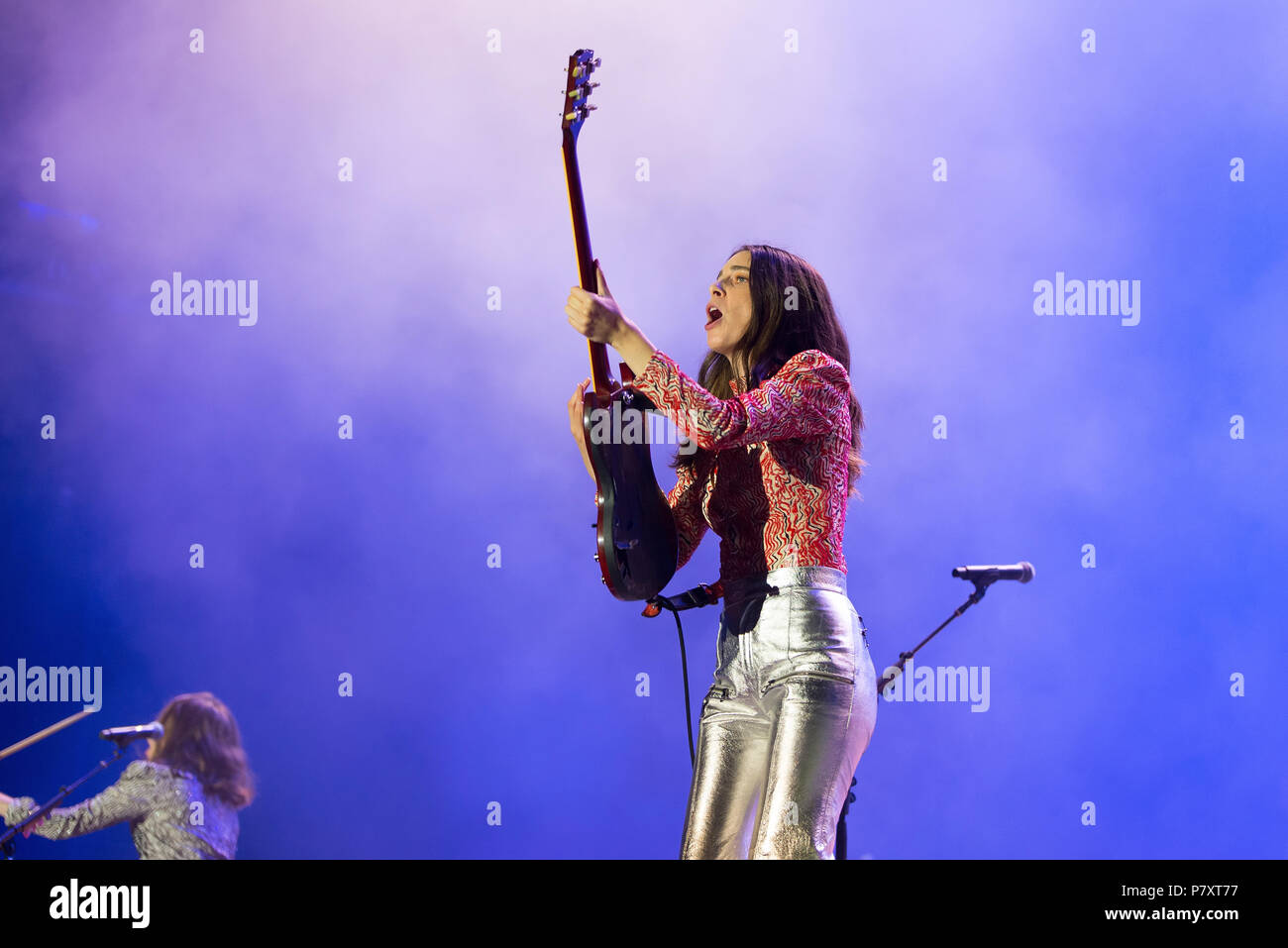 BARCELONA - JUN 1: Haim (band) perform in a concert at Primavera Sound ...