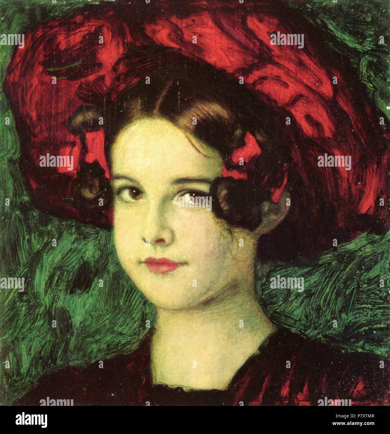 . Deutsch: Mary mit rotem Hut circa 1902 163 Franz von Stuck 009 Stock ...
