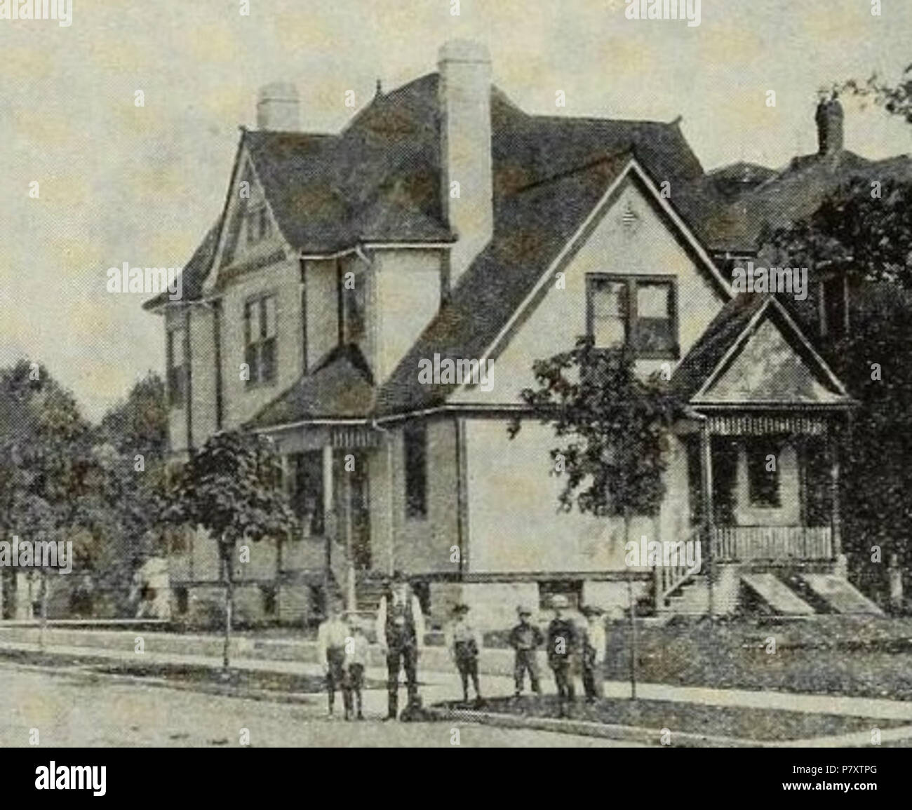 Street view of the Frederick W. Koenecke house, Blue Island, Illinois ...