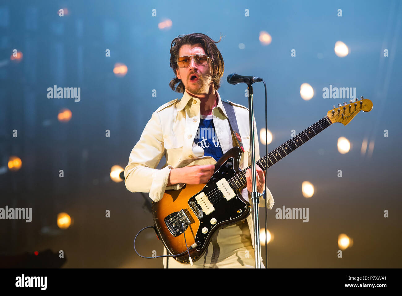 BARCELONA - JUN 2: Arctic Monkeys (rock band) perform in concert at ...