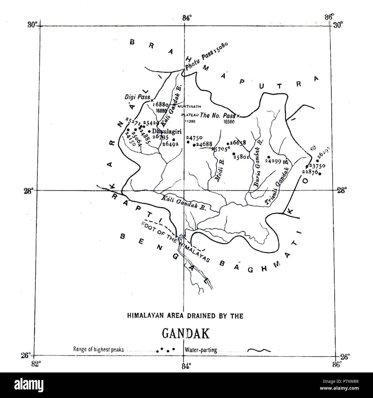 Map of the catchment zones for the Gandak river . 1907 167 Gandak ...
