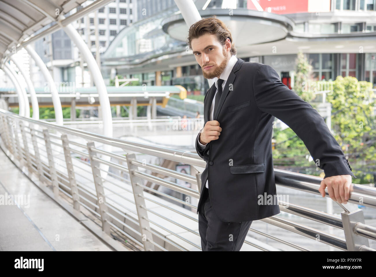 Smart Businessman posing, Portrait style photo, Business concept Stock ...