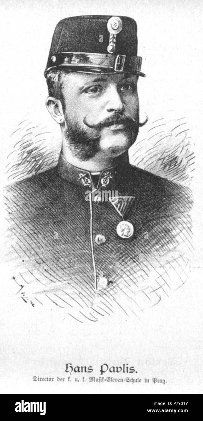 English: Portrait of Jan Pavlis jr. (1858-1915), in German texts ...