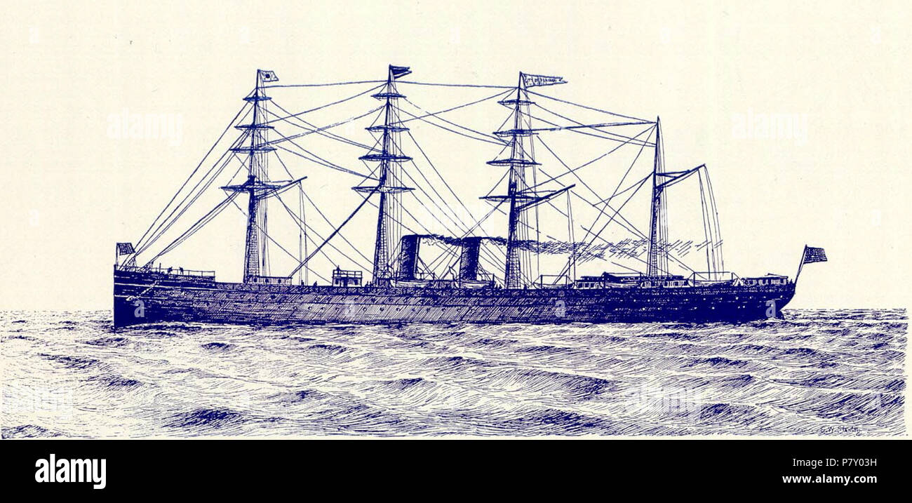 English: City of Peking, trans-Pacific steamship . 1895 or before 92 ...