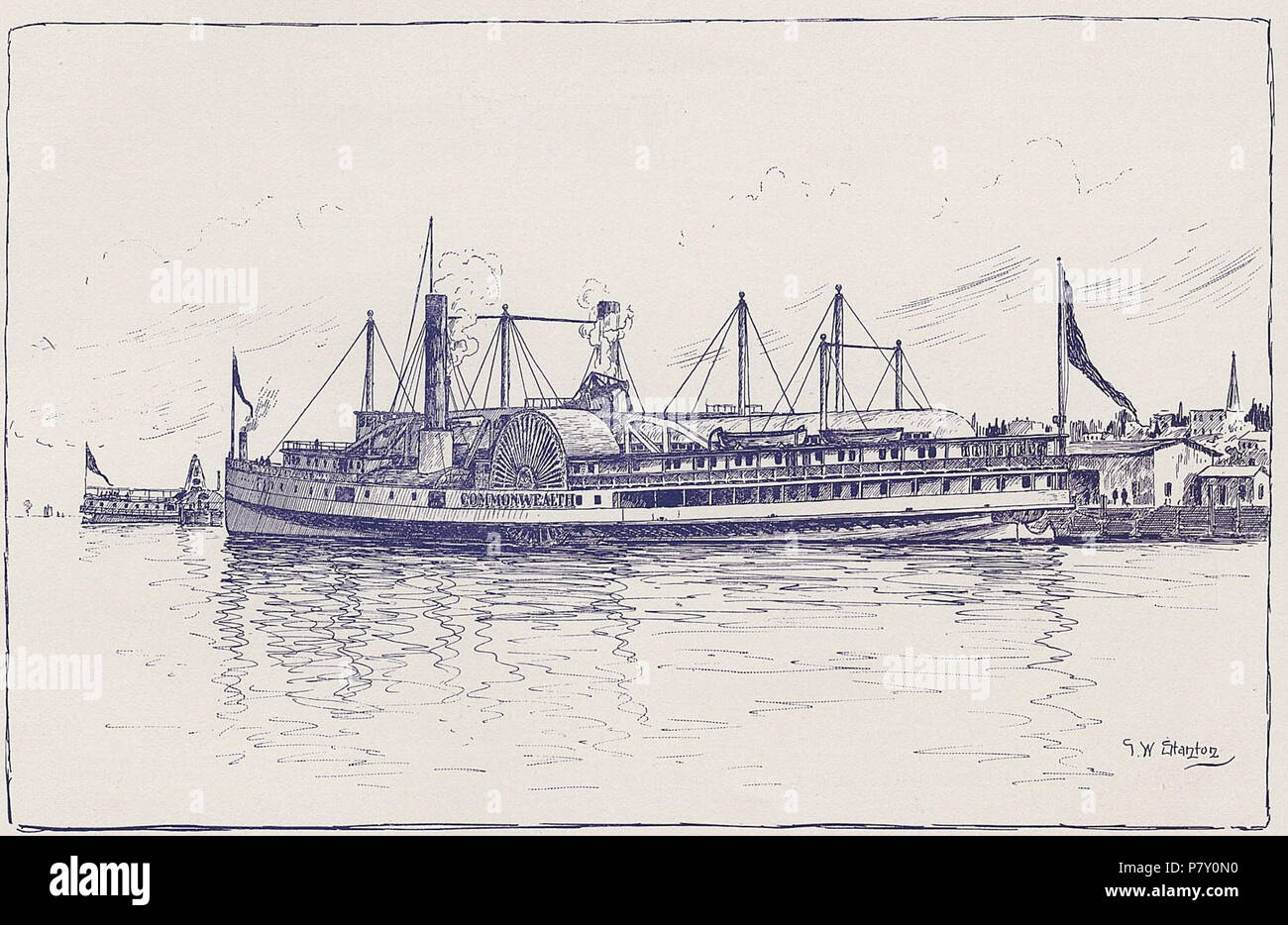 English: Commonwealth, steamboat 1854. 1895 or before 96 Commonwealth ...