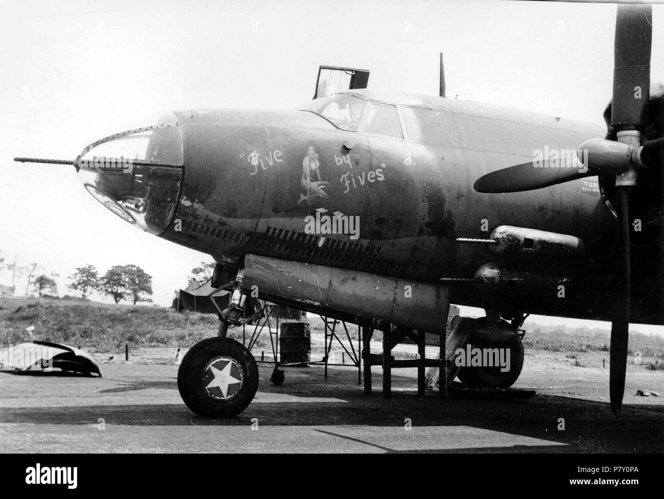 387th Bombardment Group - Crew of Martin B-26 Marauder Five By Fives ...