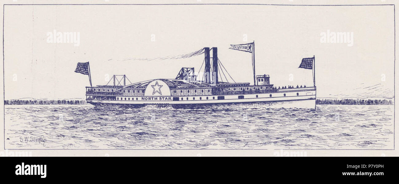 English: North Star, steamboat built at Cleveland, Ohio 1854. 1895 or ...