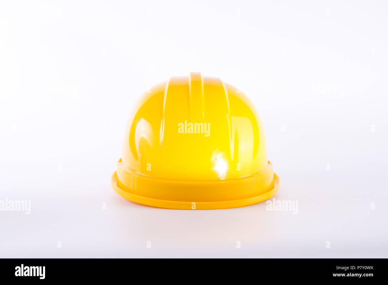Yellow safety helmet on white background. Hard hat isolated on white ...