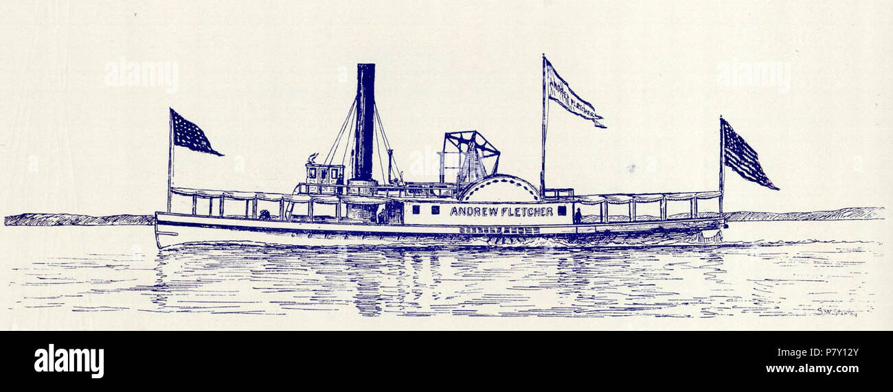English: Andrew Fletcher, New York Harbor steam towboat, built 1864 ...