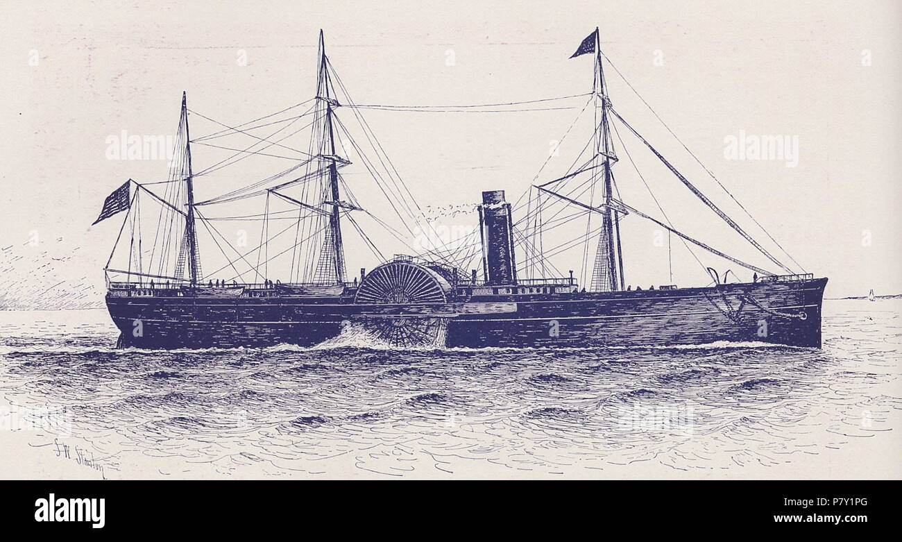 English: Arctic, trans-Atlantic steamship built 1849, later wrecked in ...