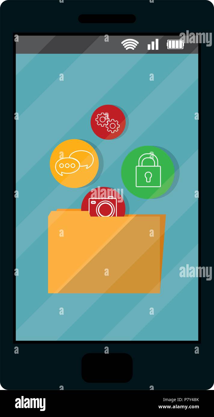 Online folder icon apps hi-res stock photography and images - Alamy