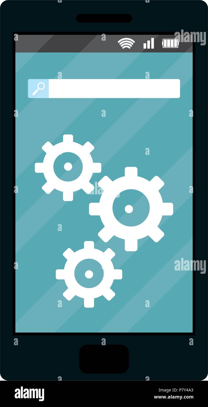 Gears app icon Stock Vector Images - Alamy