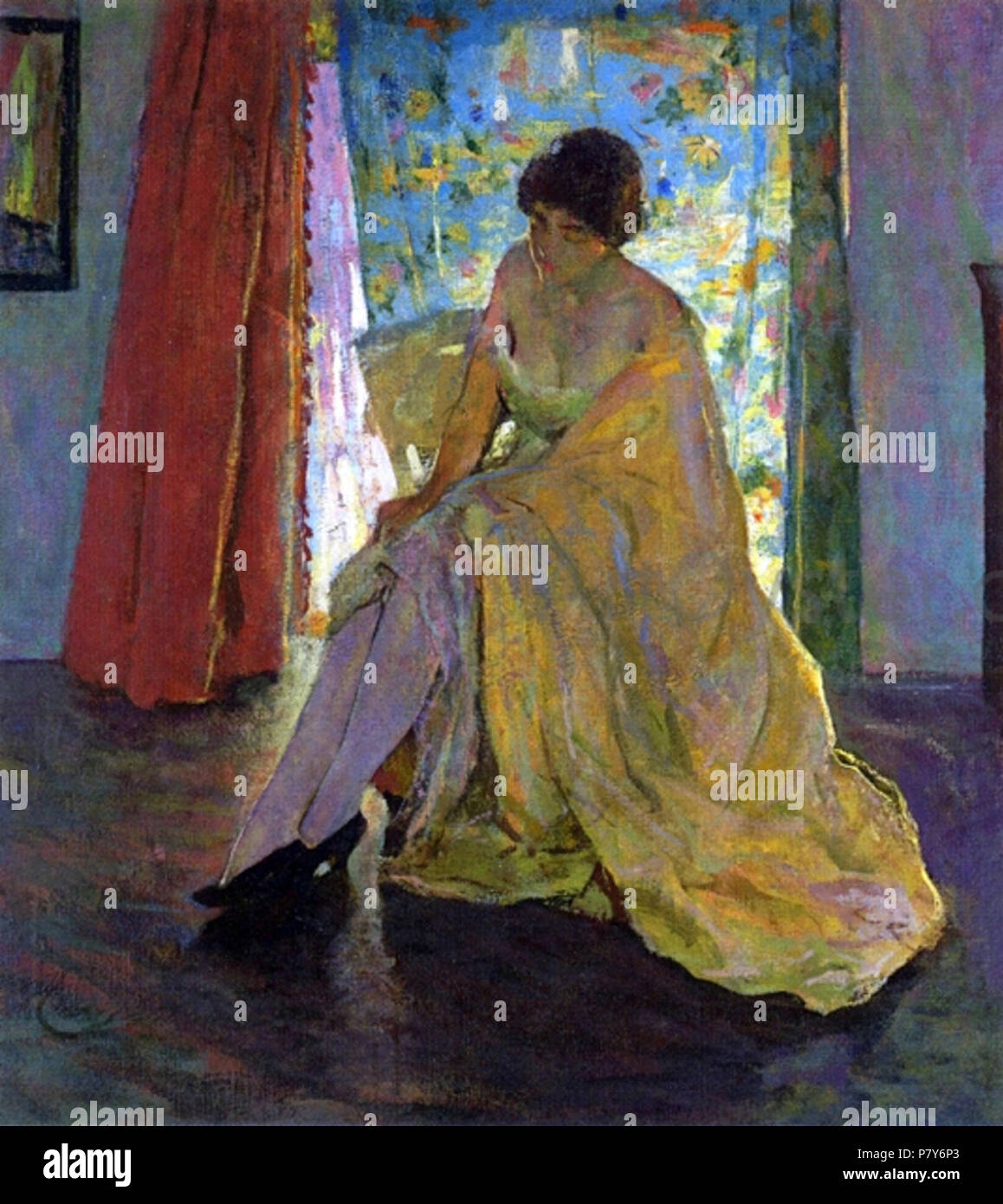 English: Impressionist figure . circa 1910 188 Hawthorne Impressionist ...