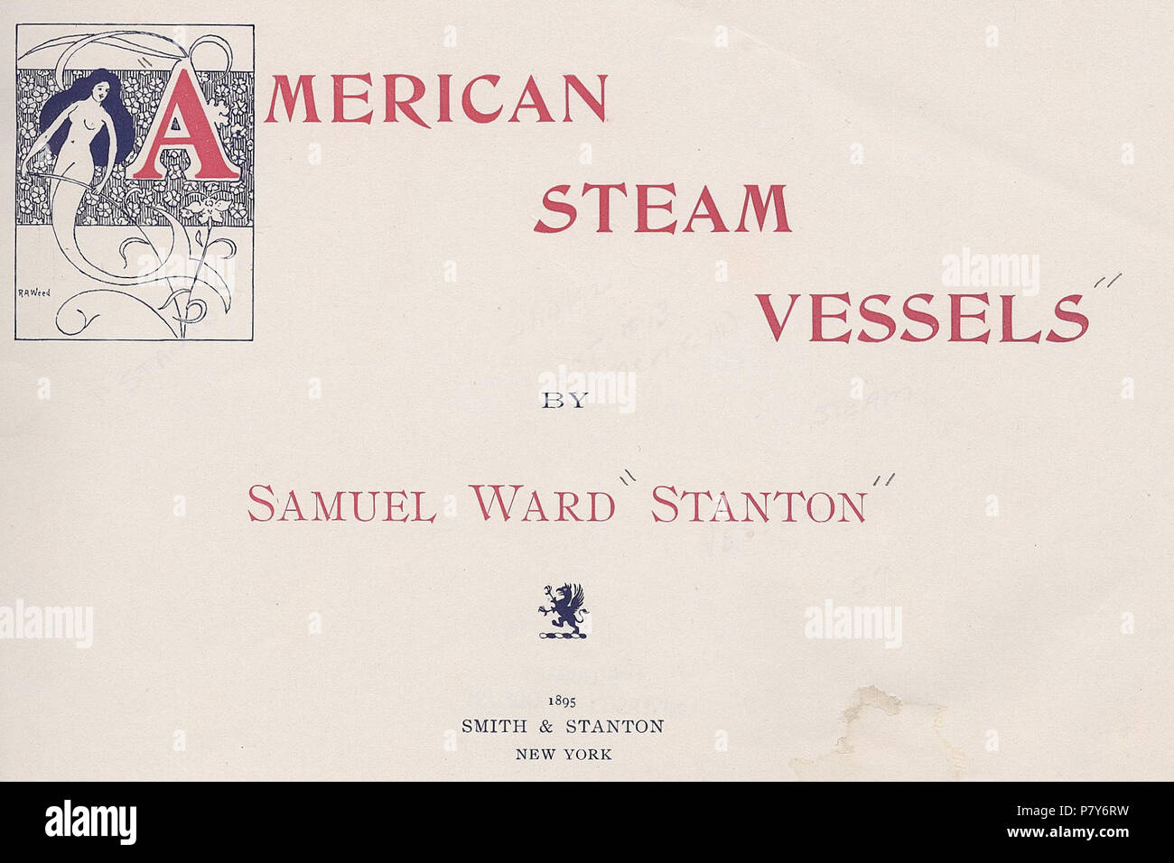 English: American Steam Vessels, title page . 1895 20 American Steam ...