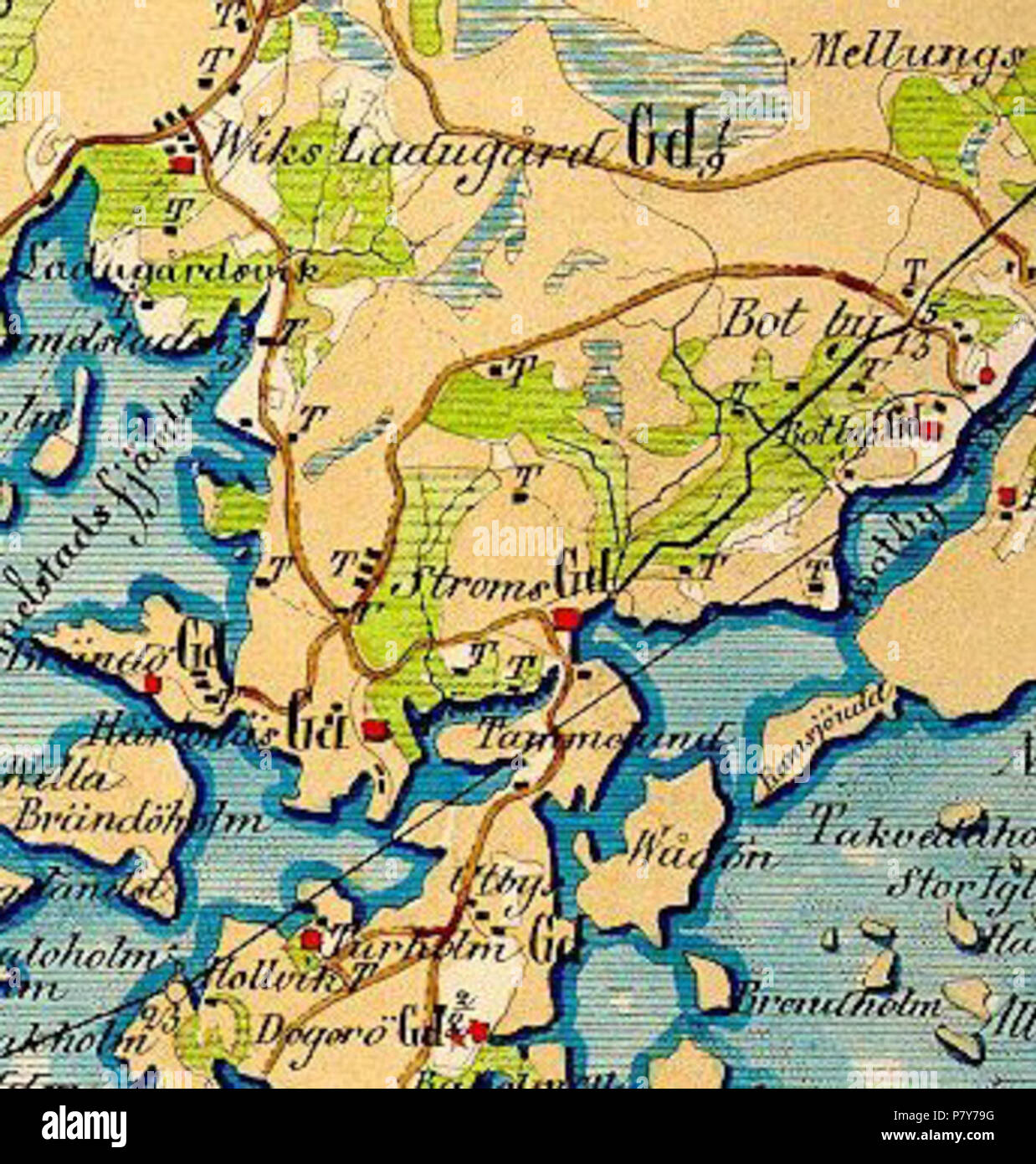 English: Part of a map from Kalmberg's Maps. This map covers East ...