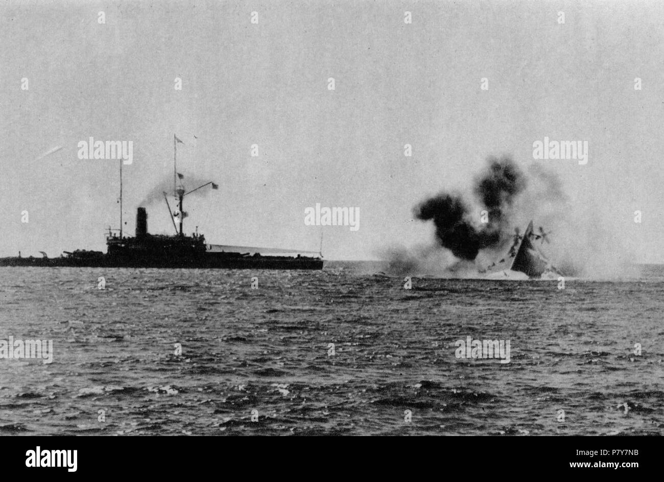 Hms victoria sinking Black and White Stock Photos & Images - Alamy