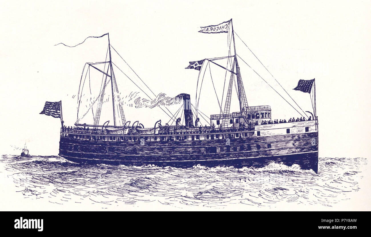 English: Chicora, Great Lakes steamship, built 1892, sank in gale on ...