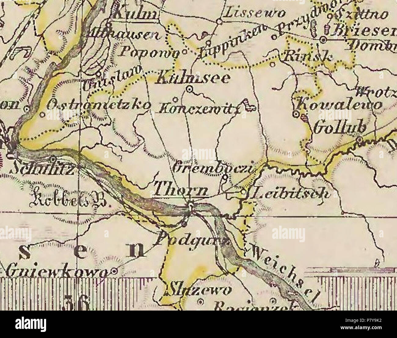 Deutsch: Kreis Thorn 1818 to 1887 . 1858 235 Kreis Thorn 1818 Stock ...