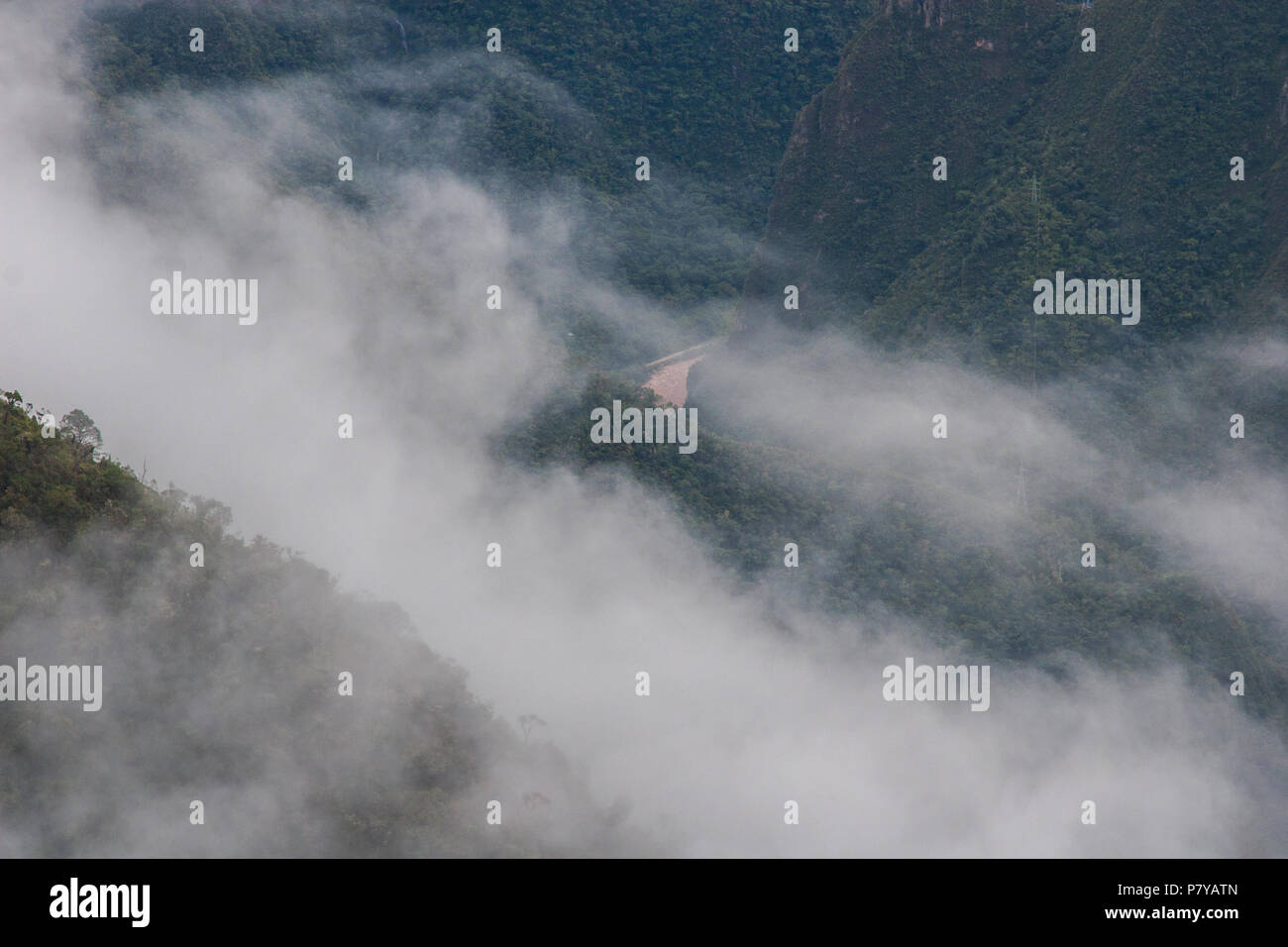 Red water river in the valley behind clouds Stock Photo - Alamy