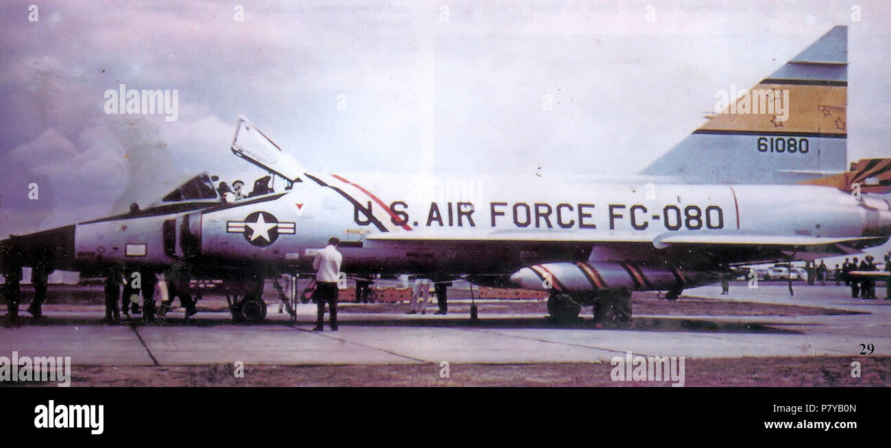 496th Fighter-Interceptor Squadron Convair F-102 Delta Dagger 56-1080 ...