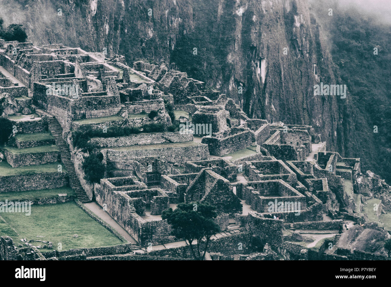 Landscape of Inca stone ruins Stock Photo - Alamy