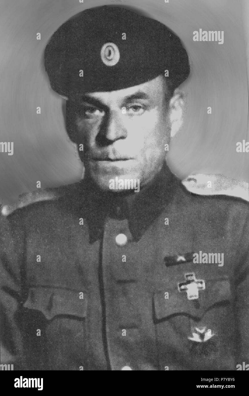 English: Photo of Semen Krasnov made by the NKVD after his arrest ...