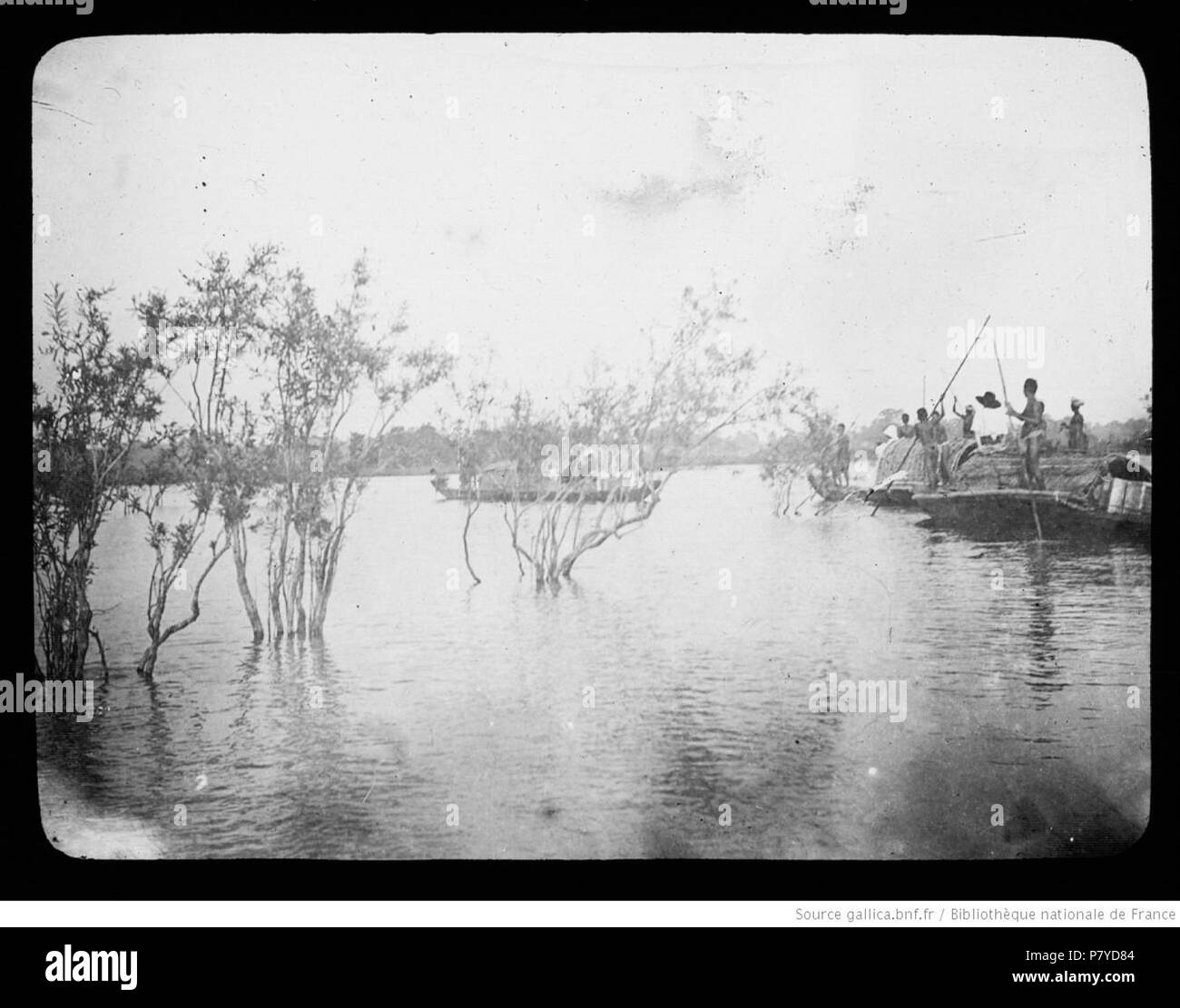 Canoe fishing river Black and White Stock Photos & Images - Alamy