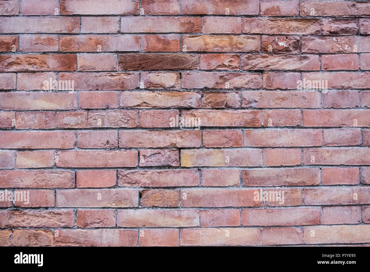 Worn old red brick wall background Stock Photo - Alamy