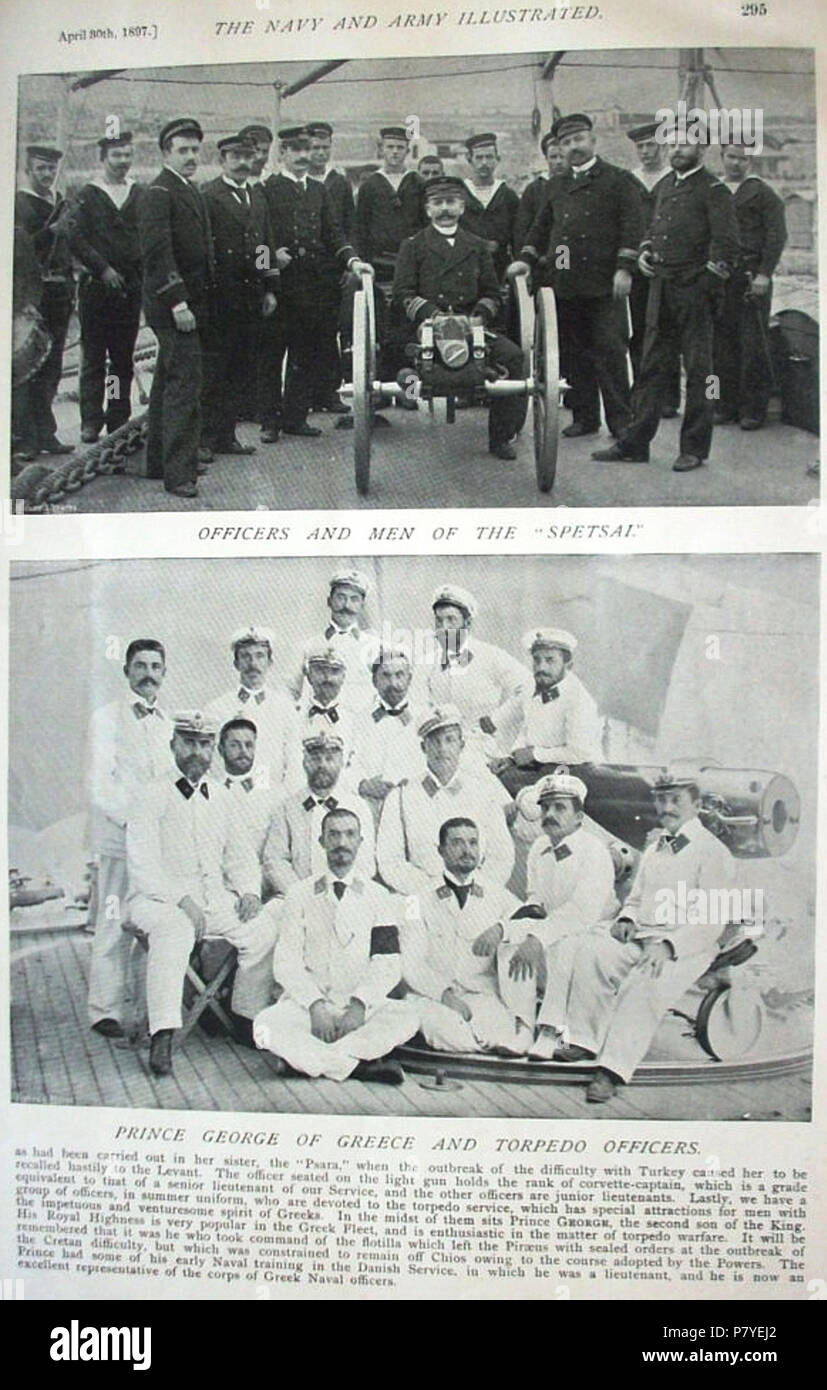 English: Photos of Greek sailors and naval officers, 1897 . 29 January ...