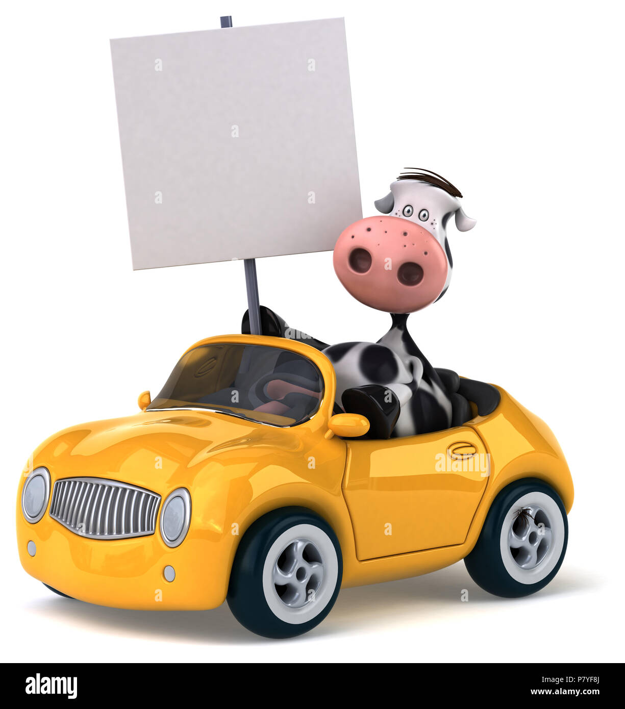 Cow driving car Cut Out Stock Images & Pictures - Alamy