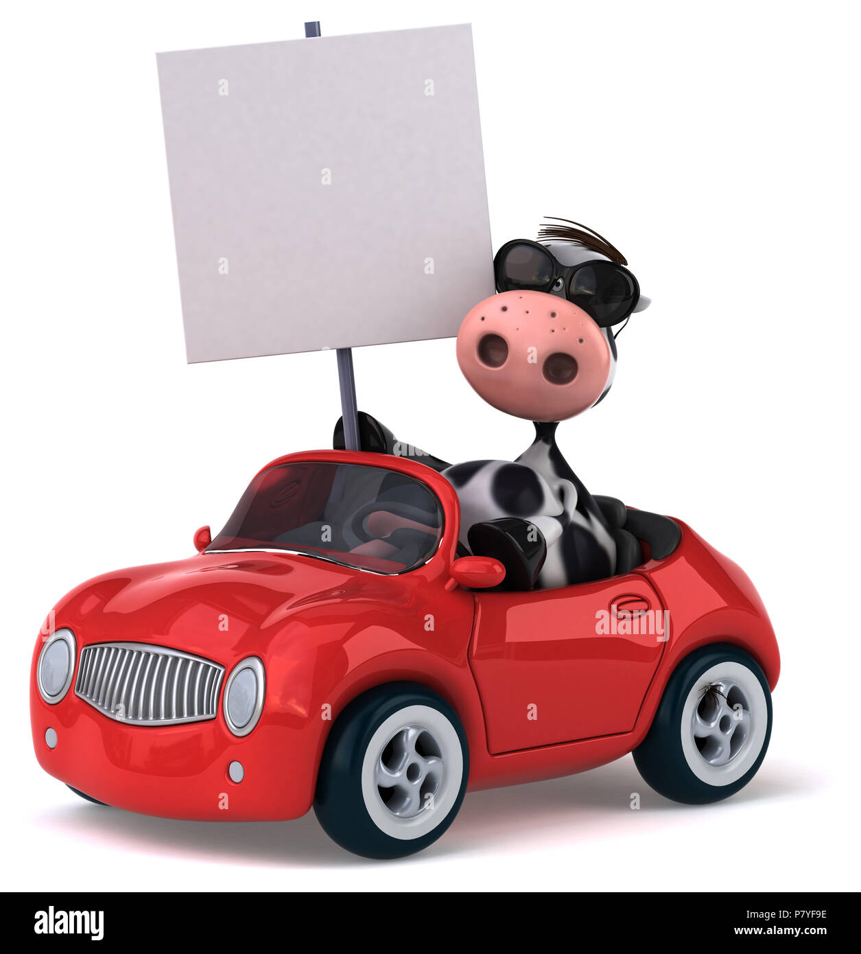 Cow driving car Cut Out Stock Images & Pictures - Alamy