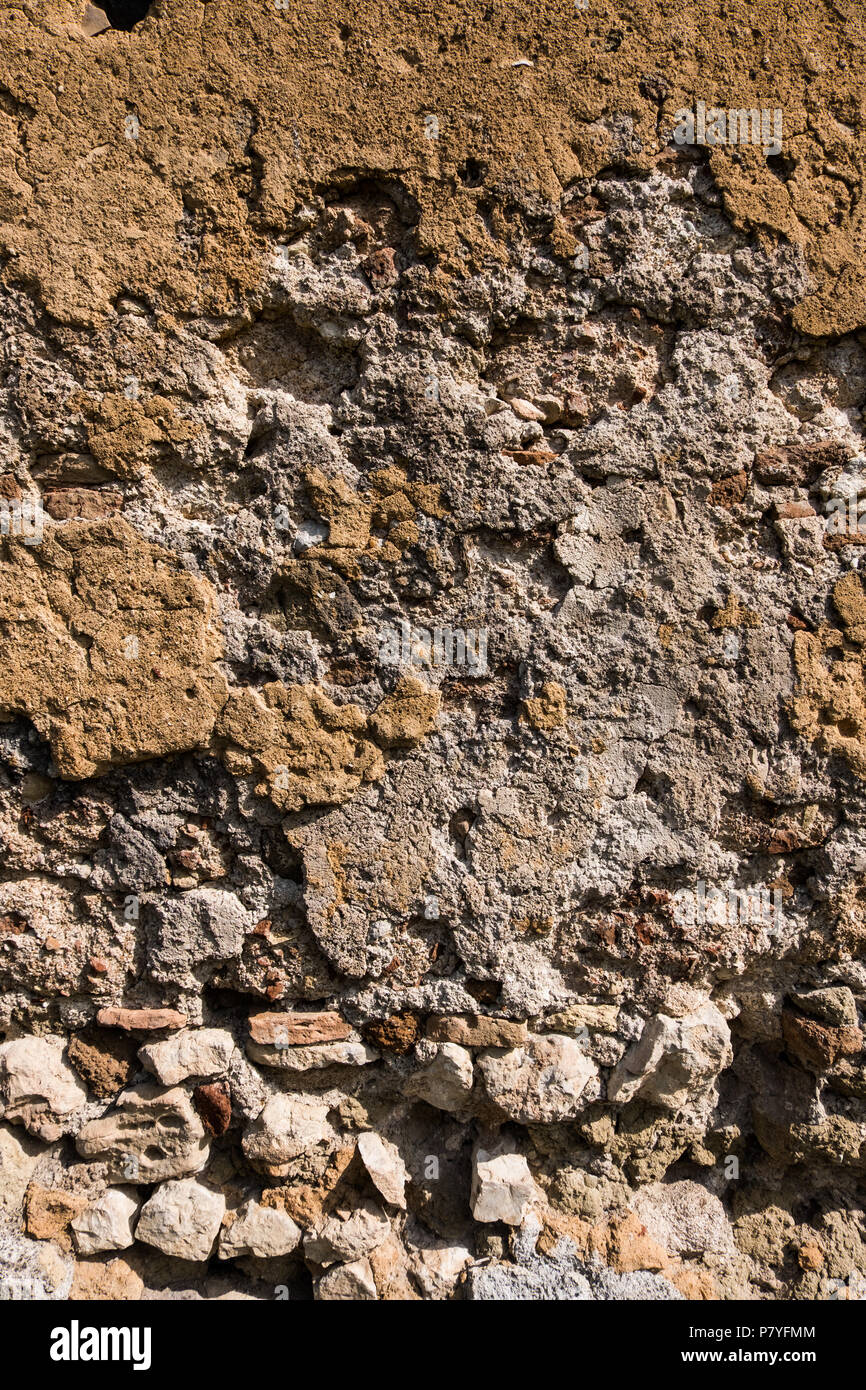 Decayed concrete and brick wall texture Stock Photo - Alamy