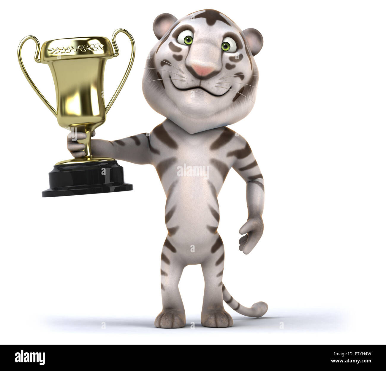 Cute tiger cartoon roaring Cut Out Stock Images & Pictures - Alamy