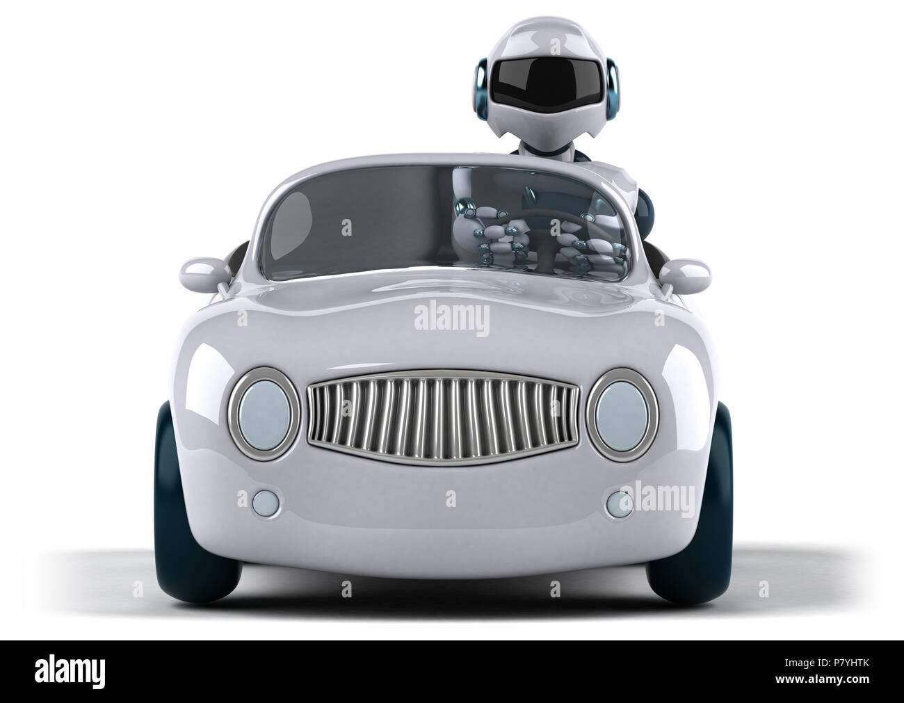 Robot and car Stock Photo - Alamy