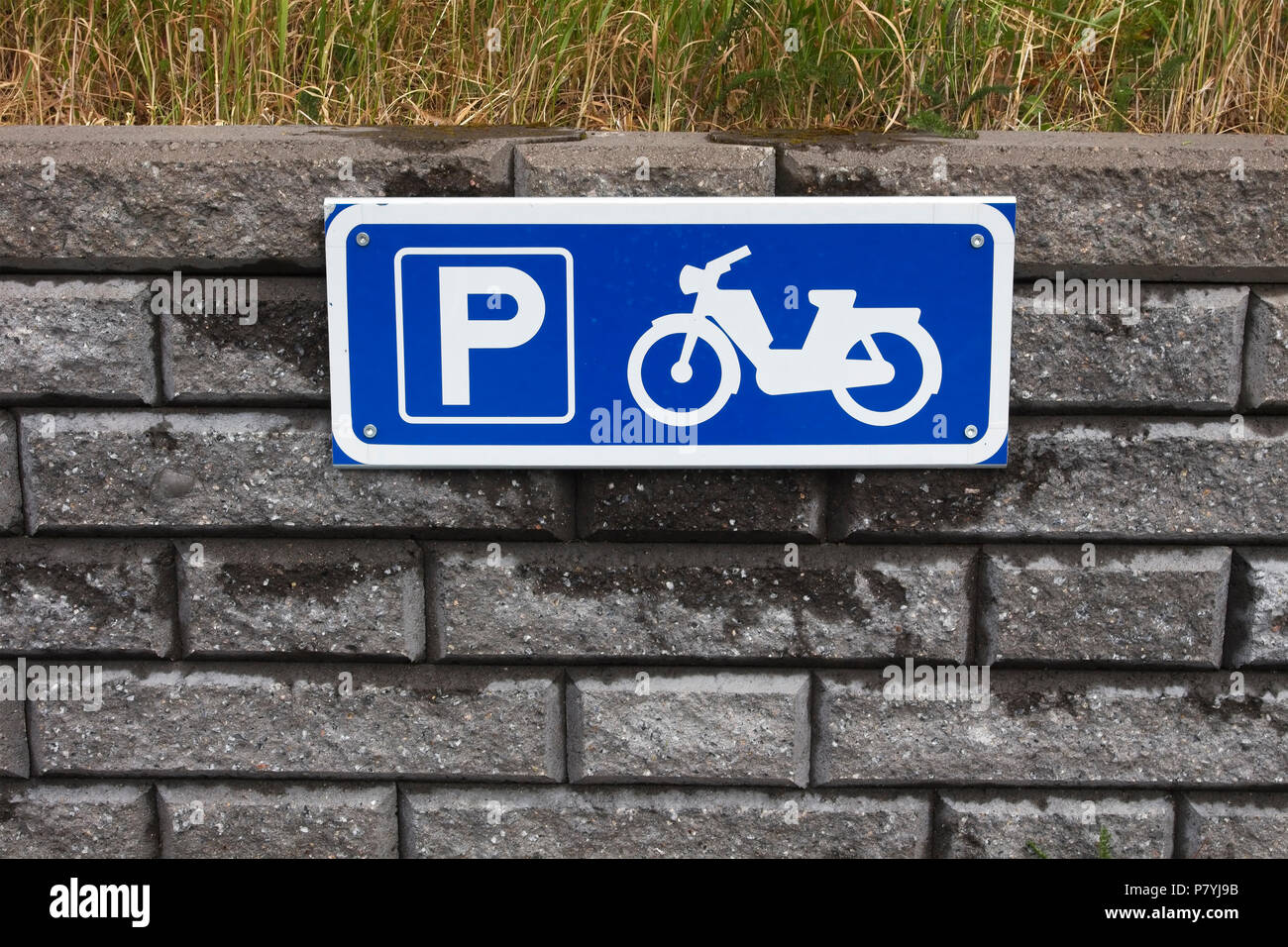 parking sign for mopeds, Finland Stock Photo - Alamy