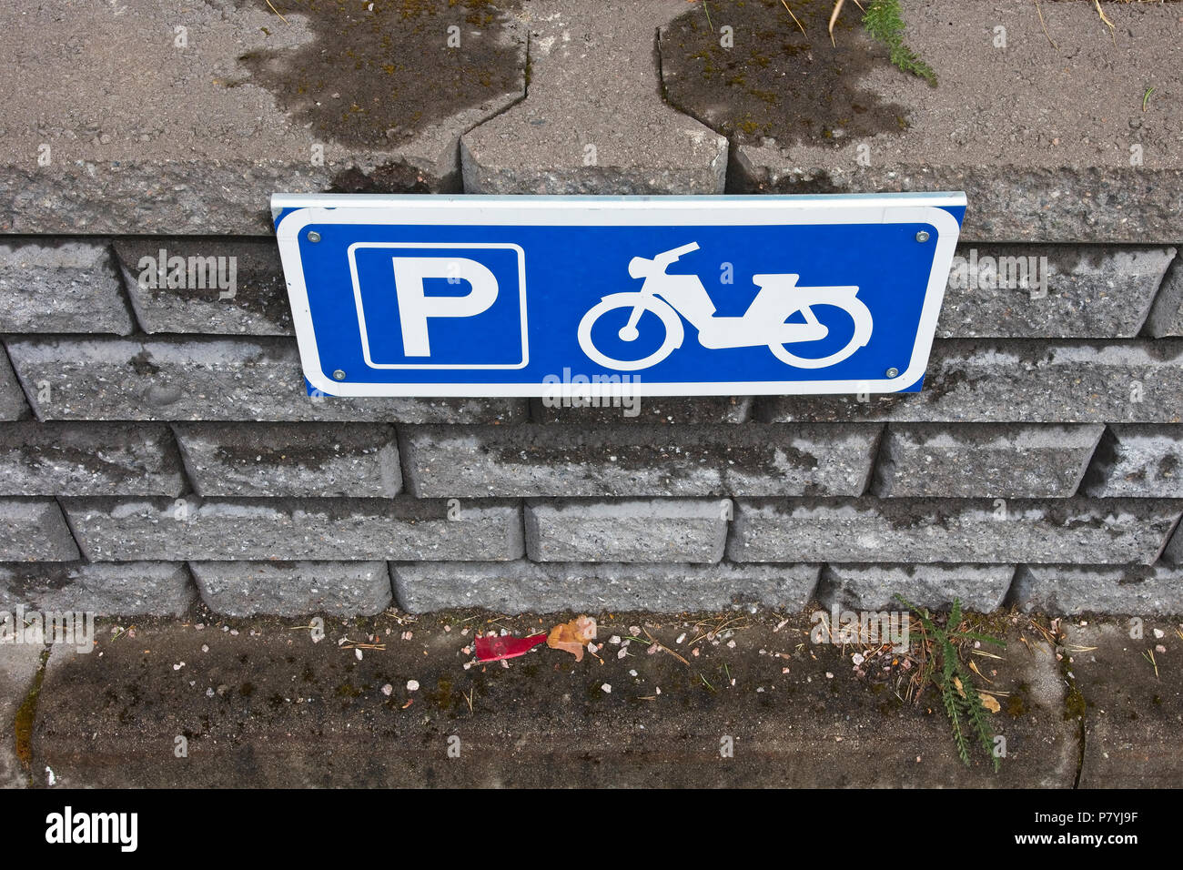 parking sign for mopeds, Finland Stock Photo - Alamy