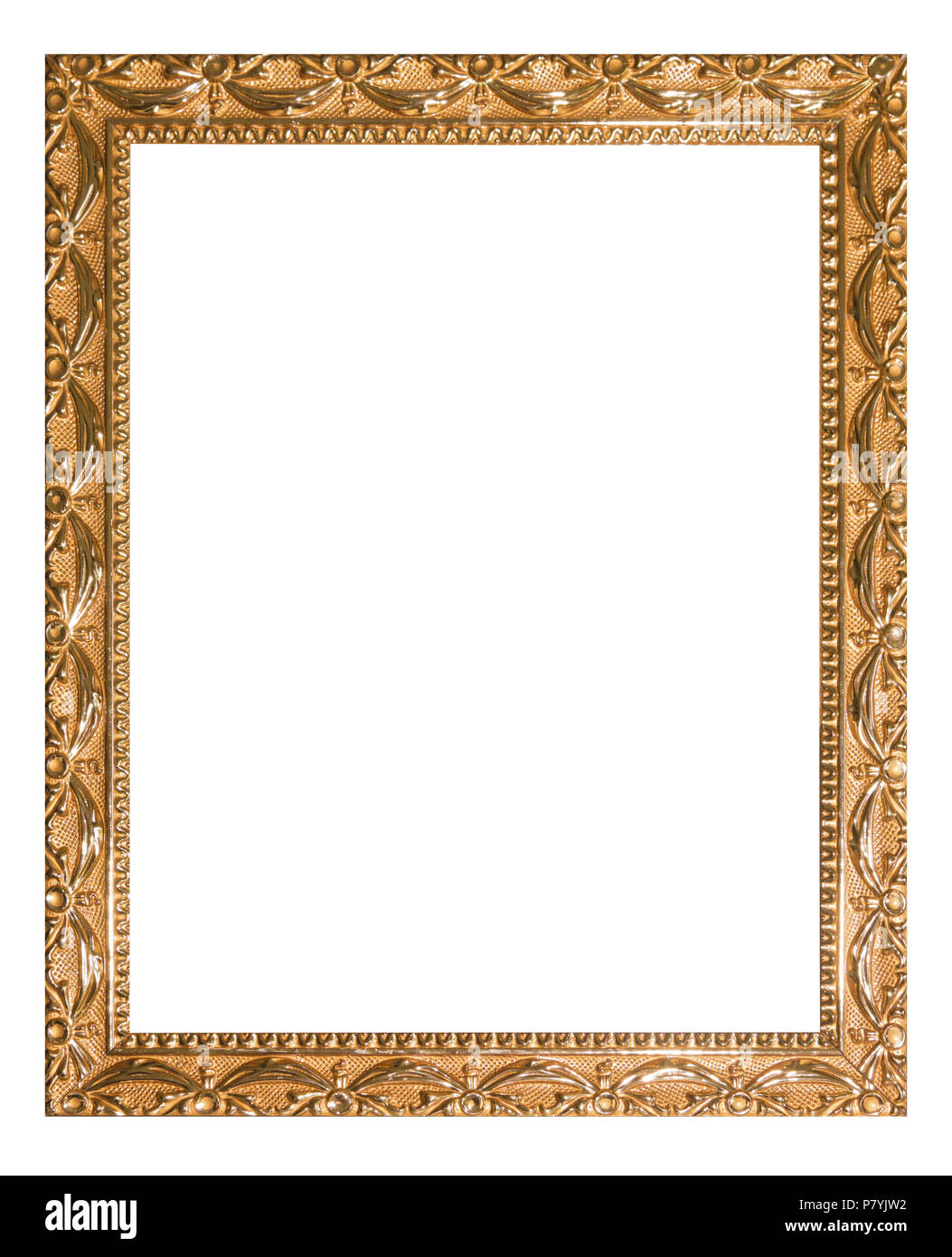 Gold ancient vintage wooden frame isolated on white background Stock ...