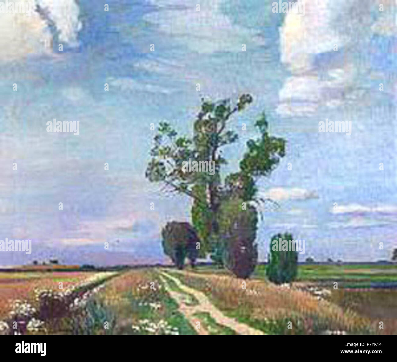 English: 'Road to Skagen', oil painting by Danish artist Frederik Lange ...