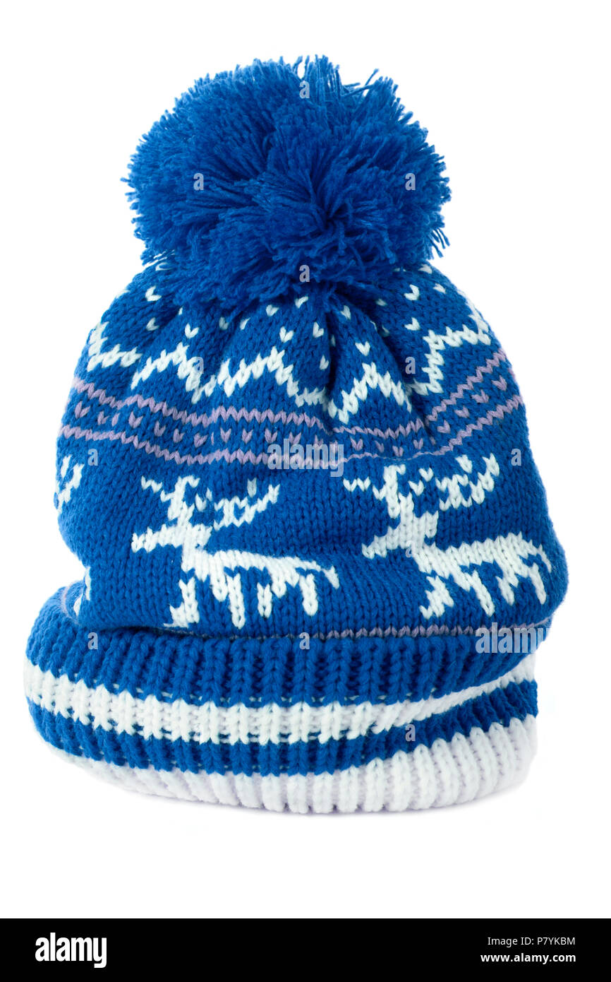 Blue ski hat Stock Photo - Alamy