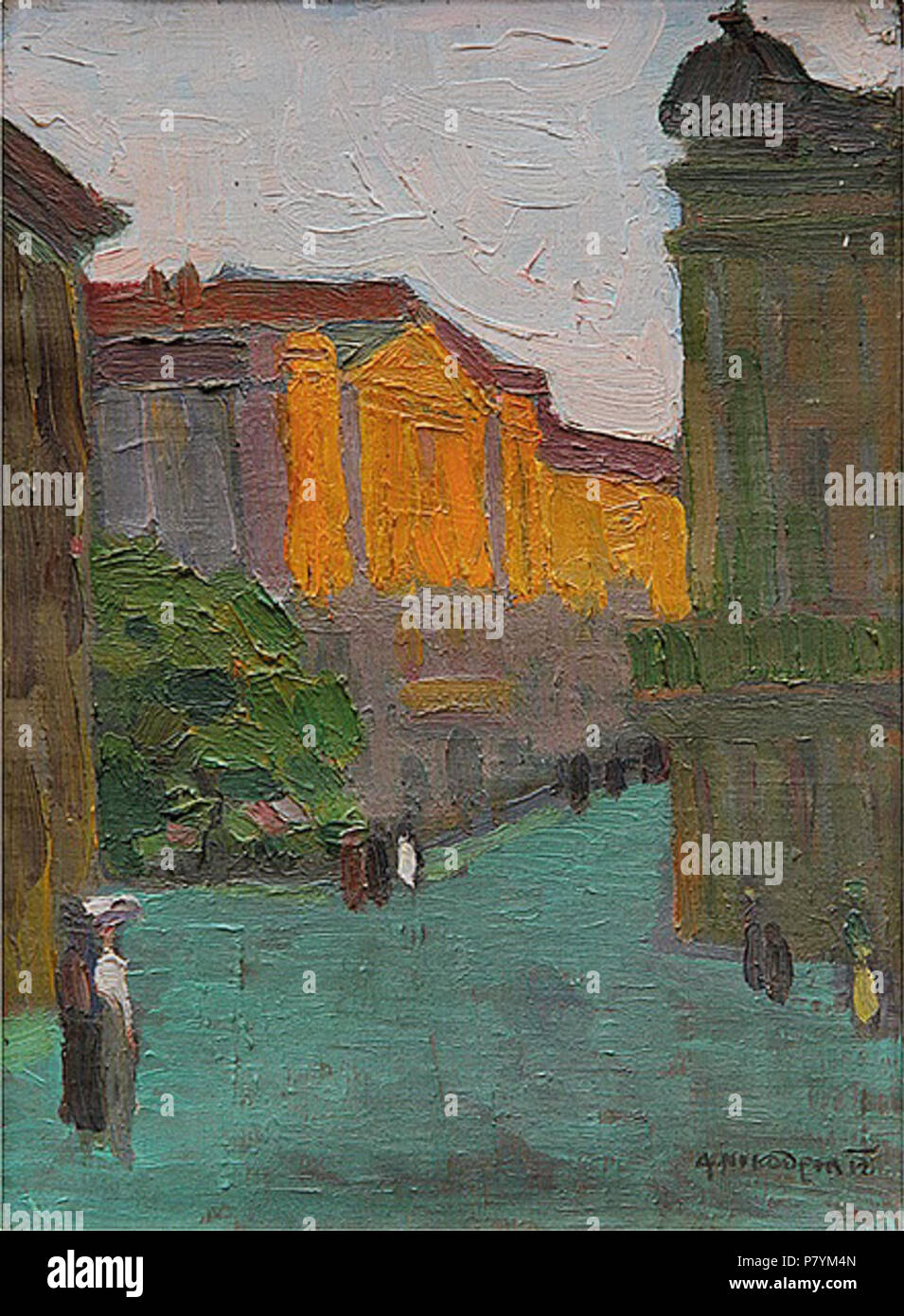 German: STADT IM ABENDLICHT . circa 1925 27 ...