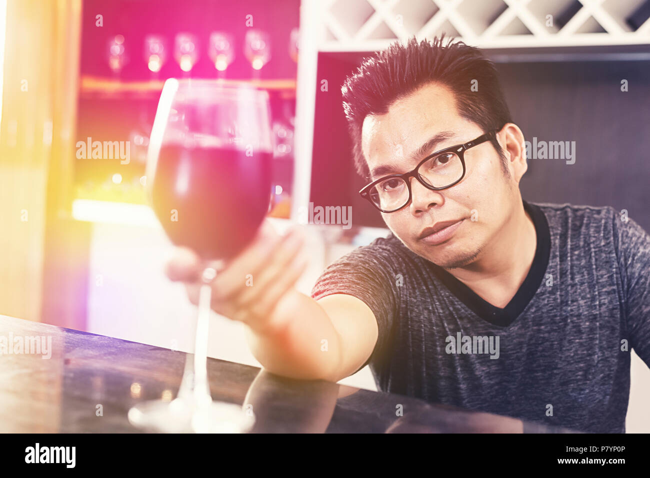 Drunk face asian hi-res stock photography and images - Alamy